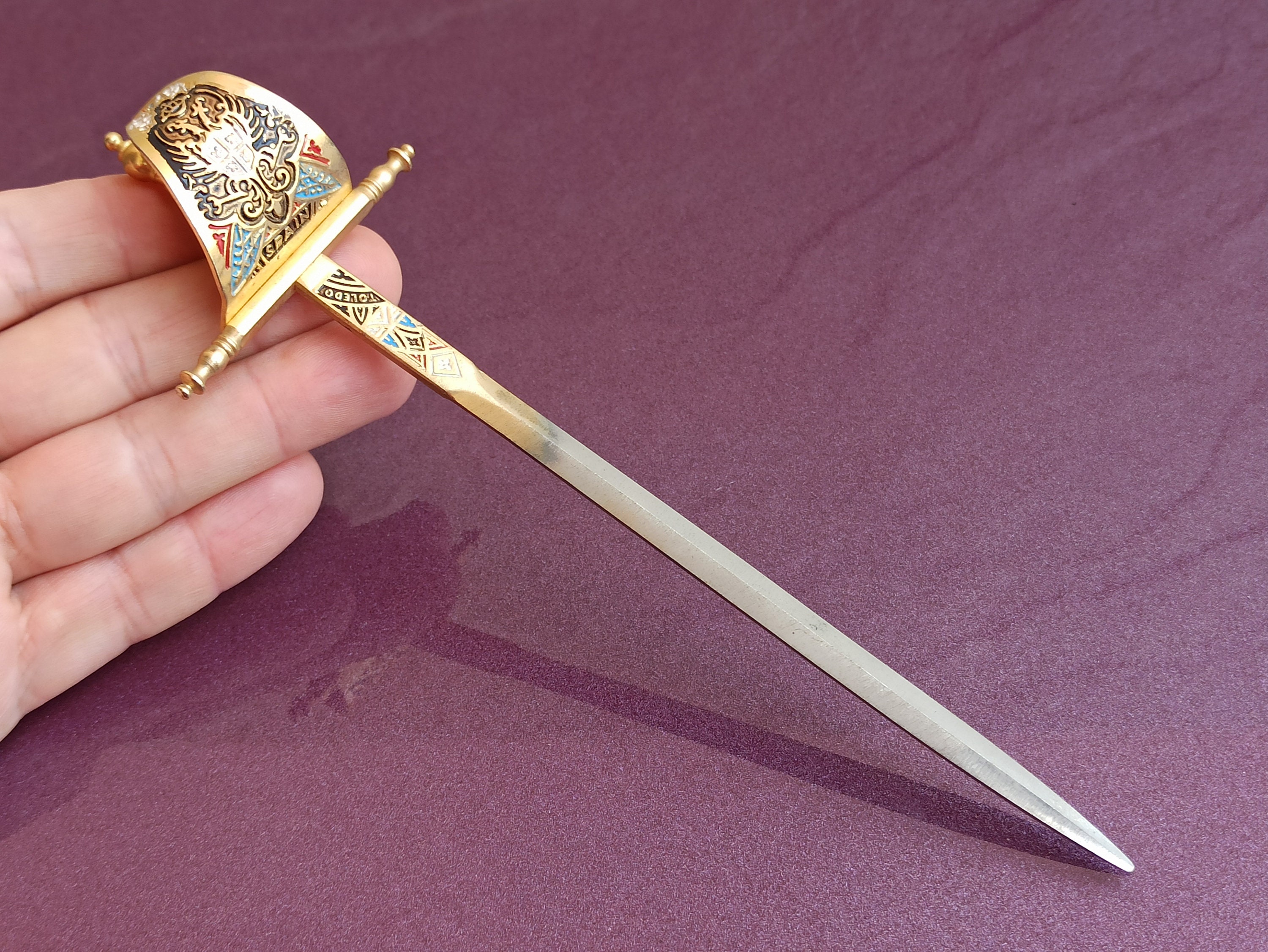 Toledo Sword LETTER OPENER Old Letter Opener Bronze Letter - Etsy
