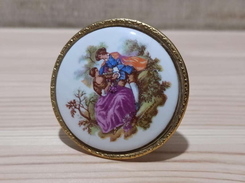 EME Spain Fragonard Table & Chairs Miniature, Spanish Limoges Porcelain ...