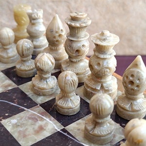 Malachite and Marble Chess Set, Chess Set With Board, Chess Game ...