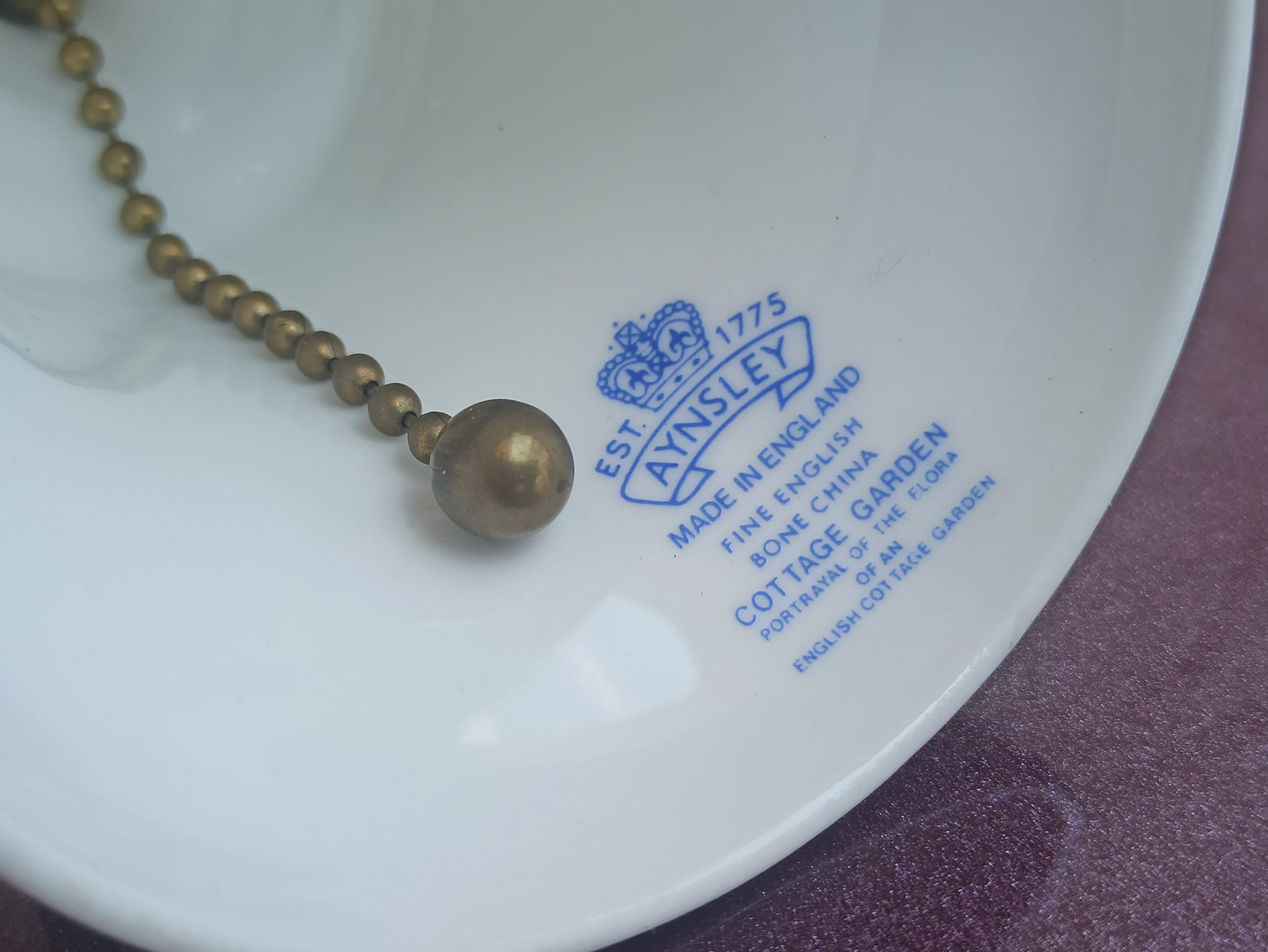 1970s Aynsley Cottage Garden Pattern, Vintage Bell, Bone China, Hand ...