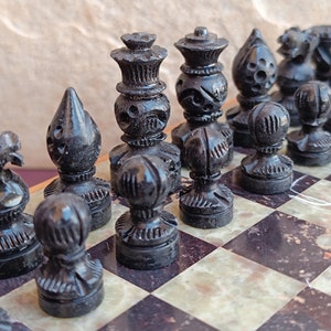 Malachite and Marble Chess Set, Chess Set With Board, Chess Game ...