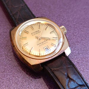 CYMA by Synchron Gold Filled 20m Swiss Automatic Watch, CYMA Watch ...