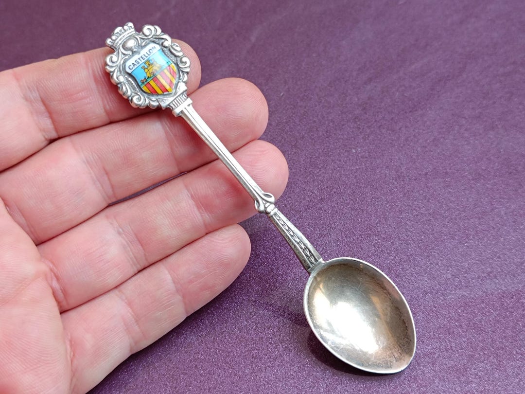 1960s Silver Castellon Spoon, Silver Spanish Souvenir, Collector Spoon ...