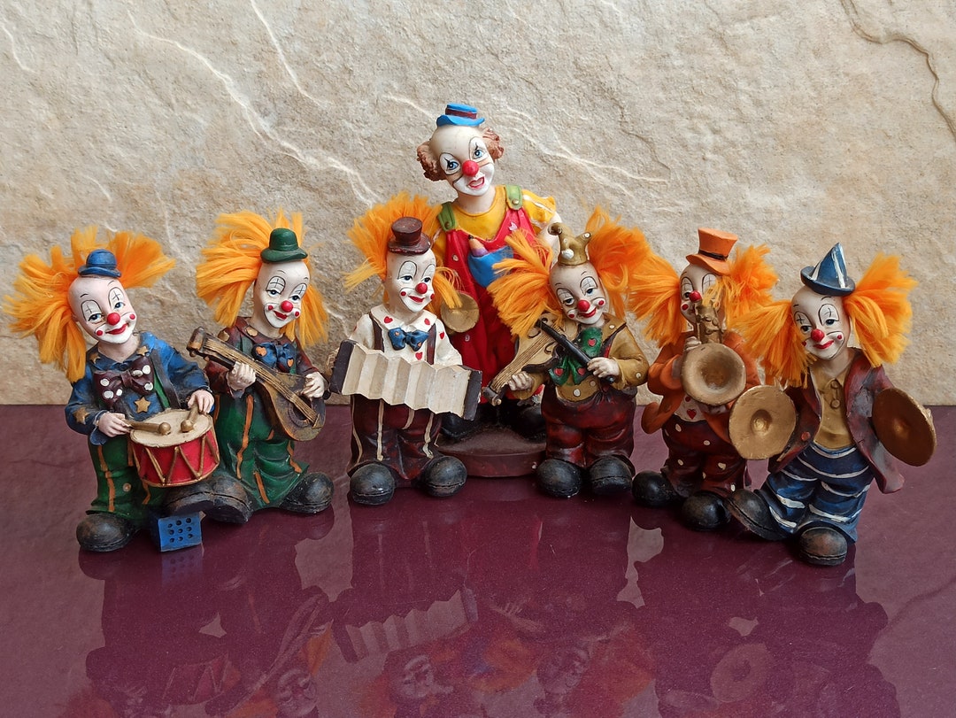 1980 Clown Concert Set of 7 Funky Clowns Vintage Clowns - Etsy