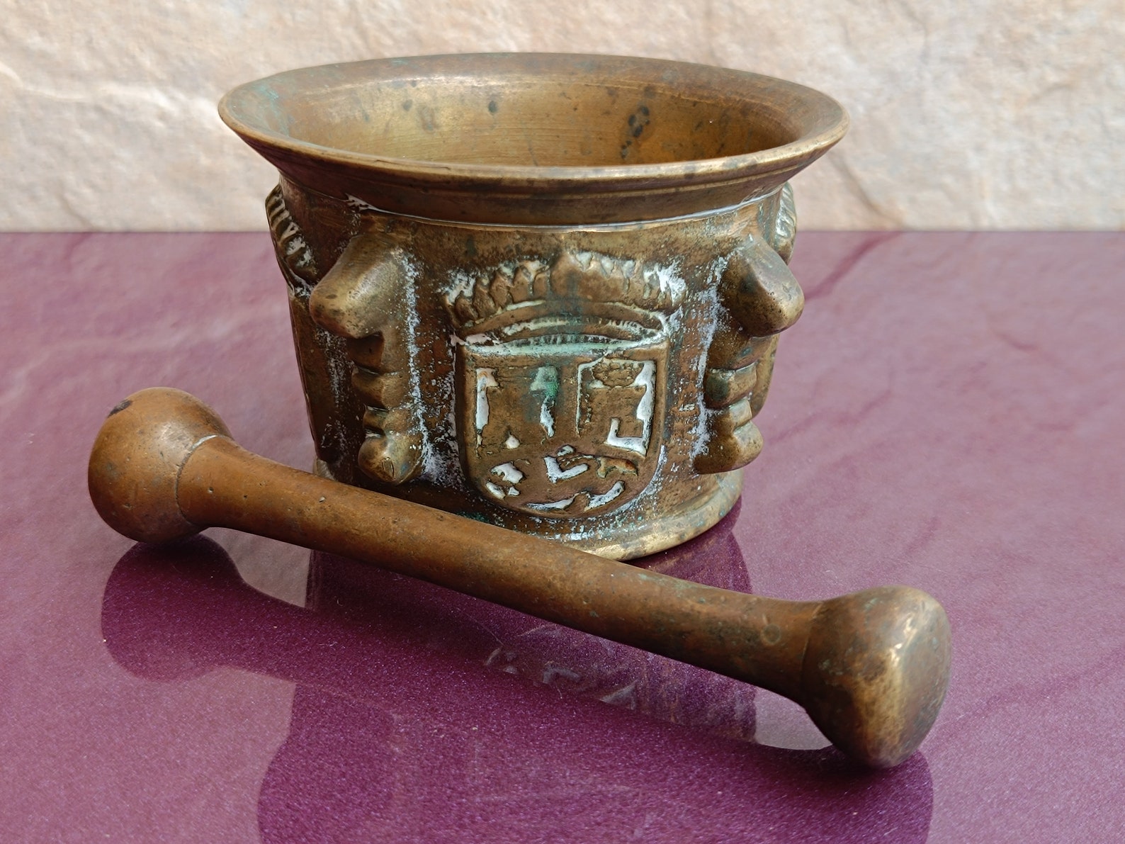 XVII Spanish Large Mortar and Pestle, Antique Bronze Mortar, Vintage ...
