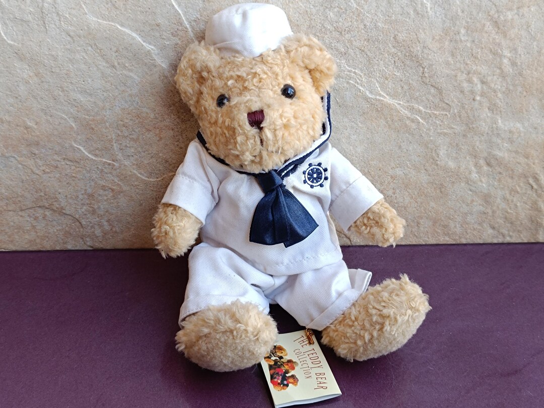 Original Teddy Sailor Bear, Original Soft Plush Toy, Retro Teddy Bear ...