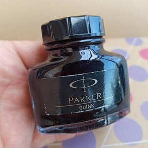 Antique 1950 Ink Inkwell Parker, Black Decoration, Vintage Ink, Inkwell ...