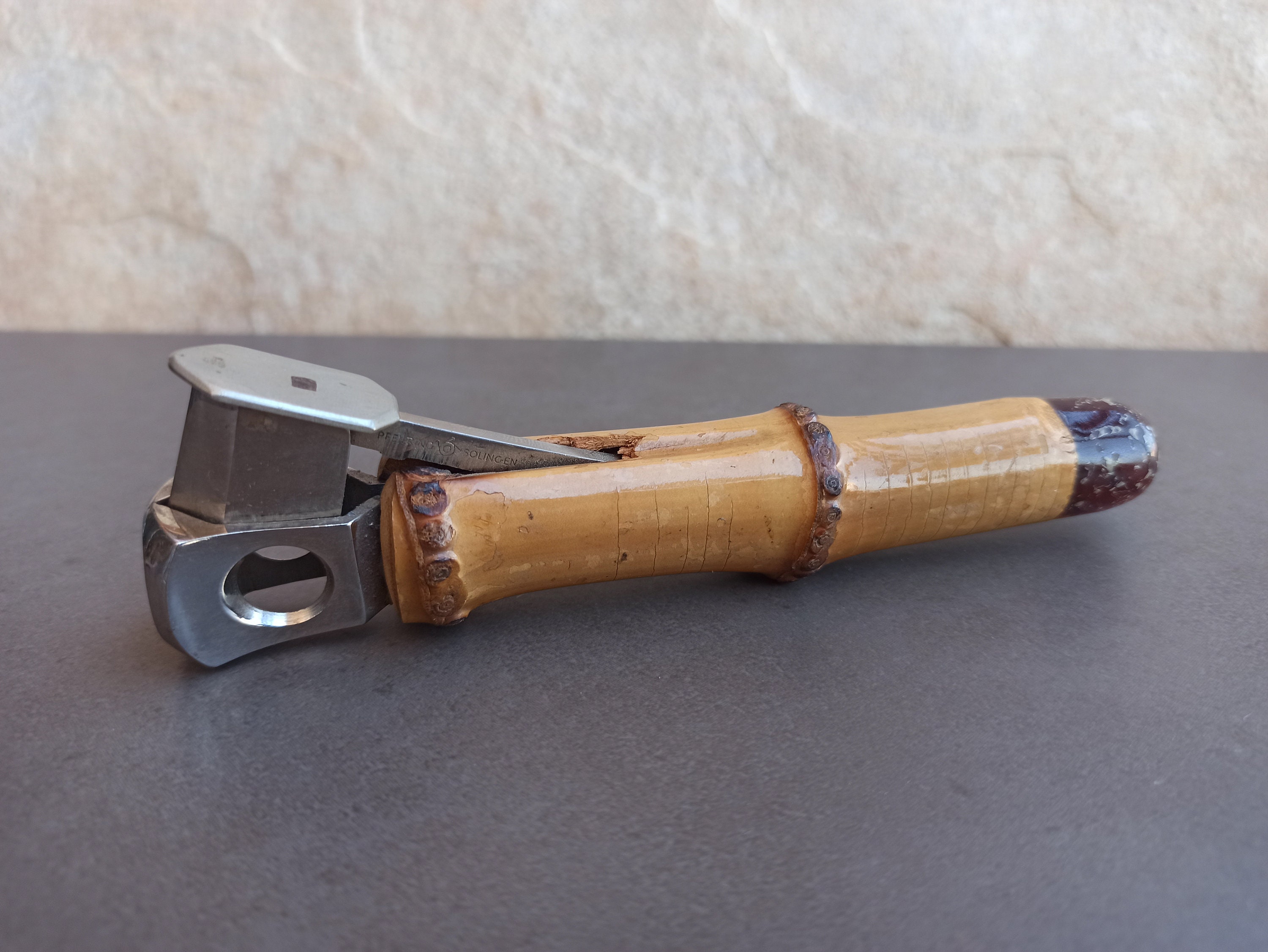 SOLINGEN Cigar Cutter Germany Vintage Chrome and Bamboo - Etsy Australia