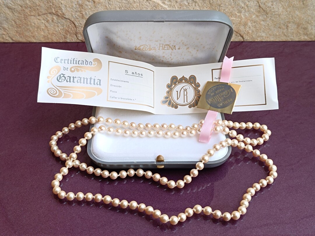1970s Velina Reina Pearl Necklace, Velina Reina Pearl, Pearl Necklace ...