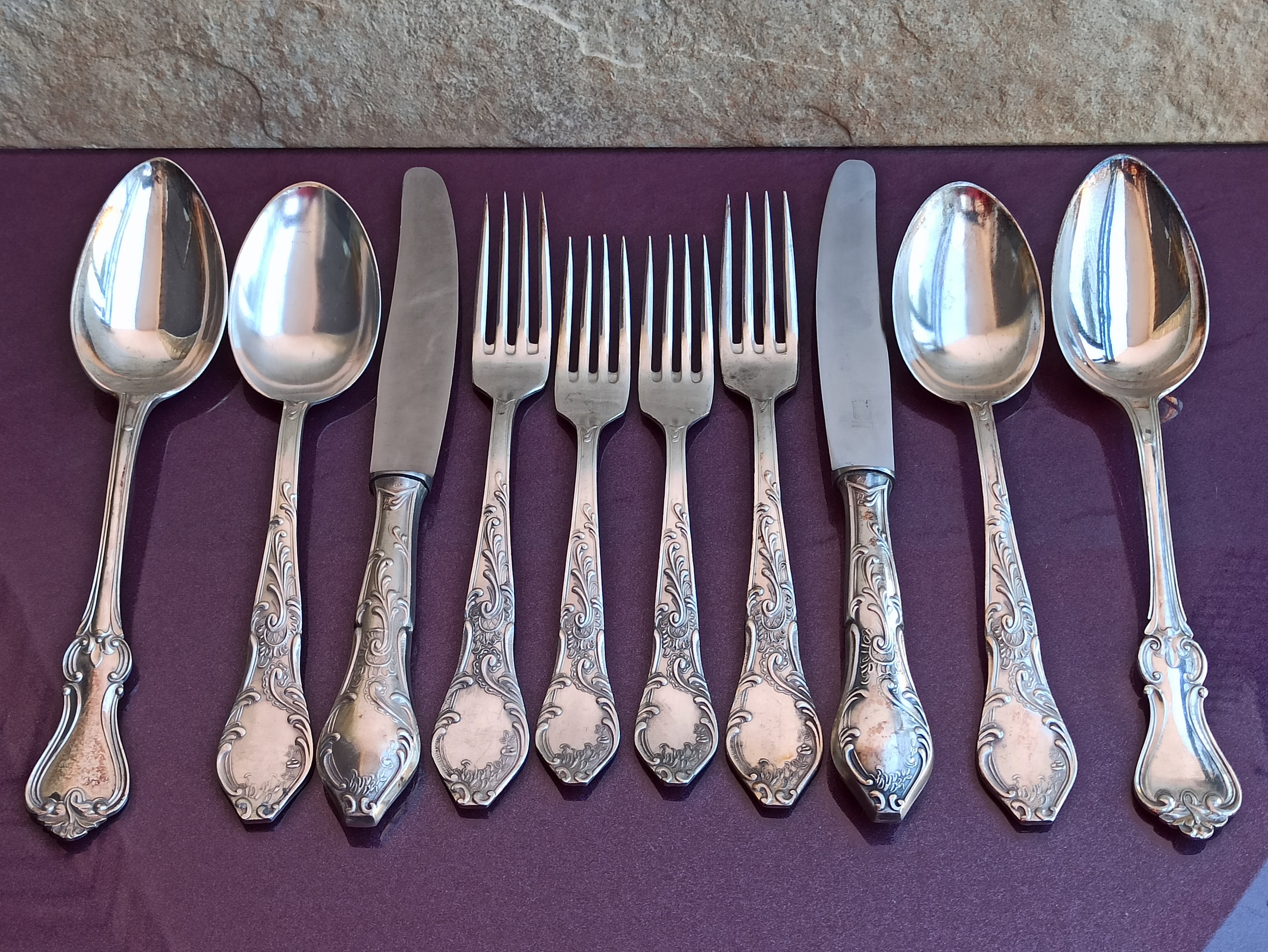 Solingen Silver Plated Cutlery Set, Romantic Dinner Cutlery, Vintage ...
