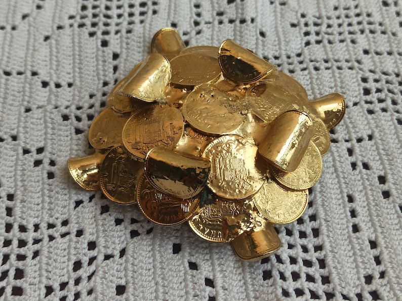 Rare Handmade Gold Filled Ashtray, Vintage Bronze Ashtray, Ashtray Made ...