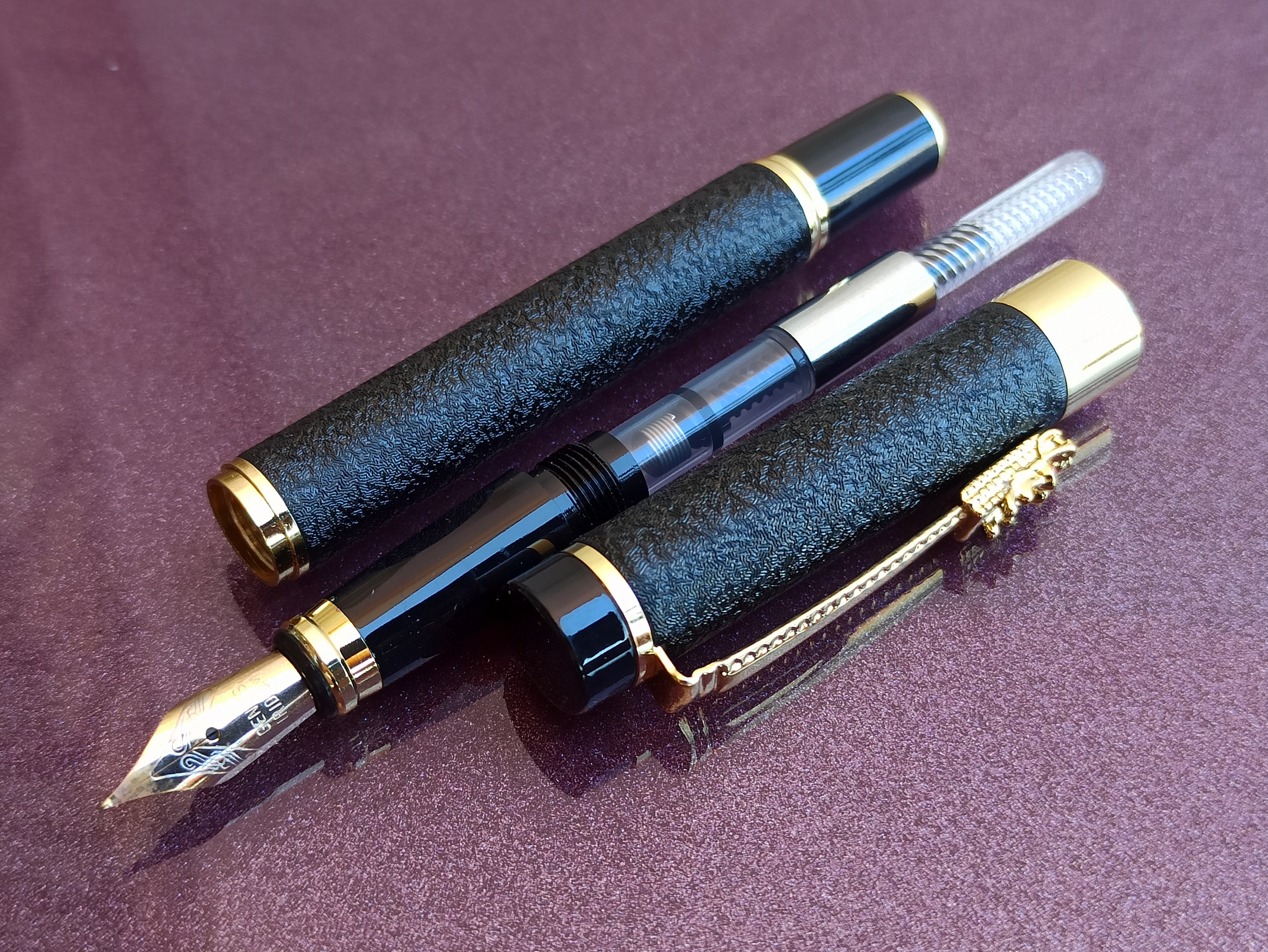 Dragon Fountain Pen Genius Iridium Gold Plated Fountain Pen - Etsy