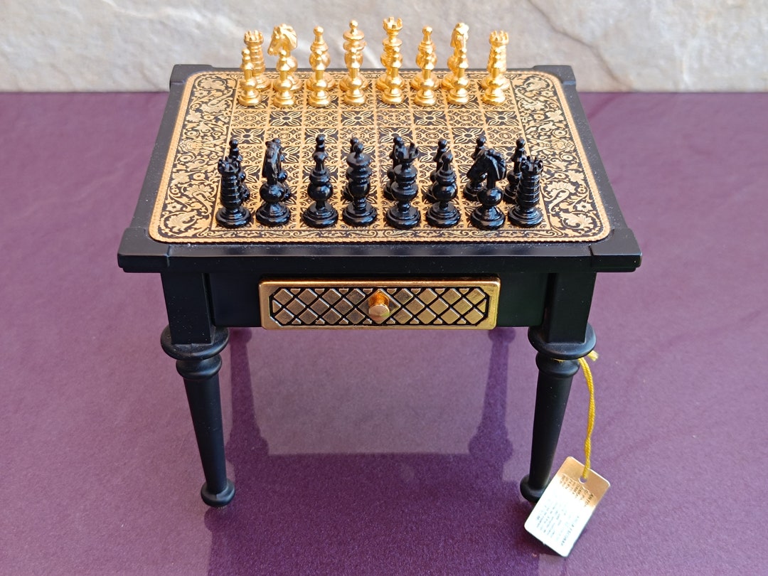 24k Gold Filled Antonio Garcia Escobar CHESS, Damascene Decorative ...