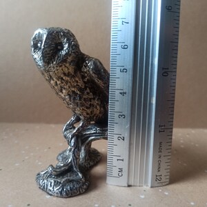 Antique Owl Statue, Silvering Owl Figurine, Vintage Metal Owl, Vintage ...