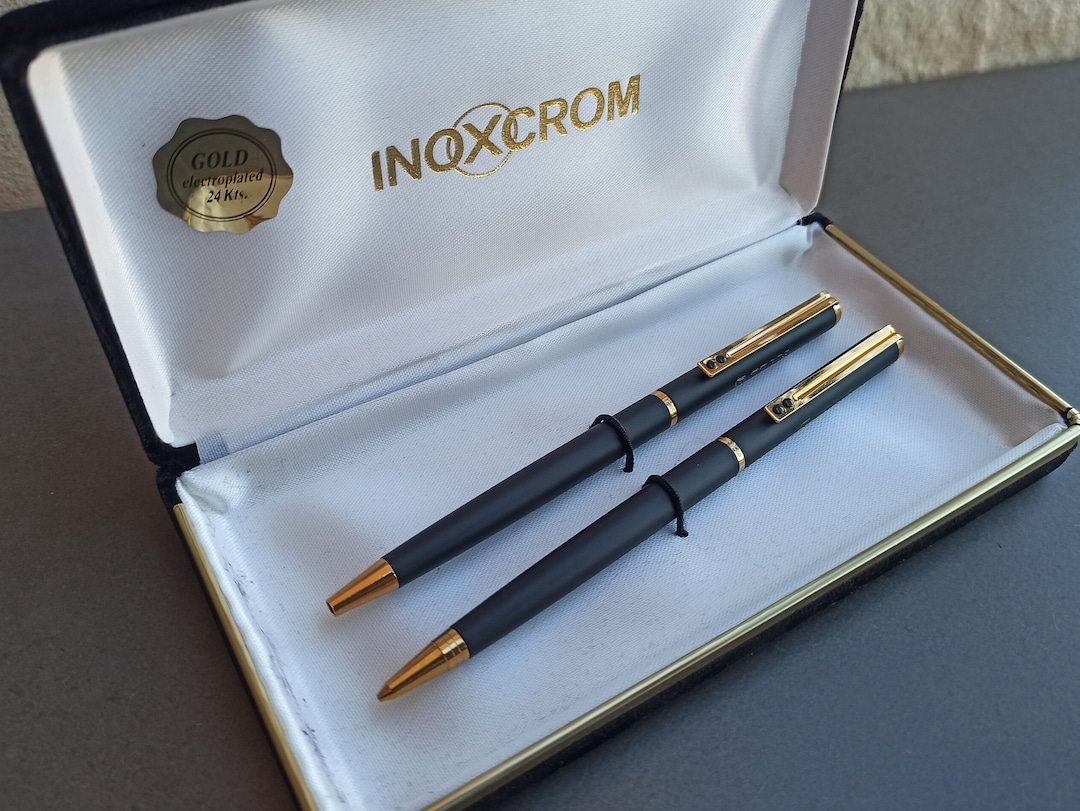 INOXCROM Set Pencil and Ballpoint Pen, 1970 Ballpoint Pen, Vintage ...