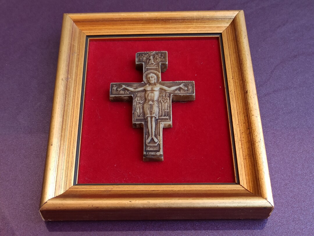 Vintage FRANCIS OF ASIS Crucifix, Assisi, San Damian Cross, Religious ...