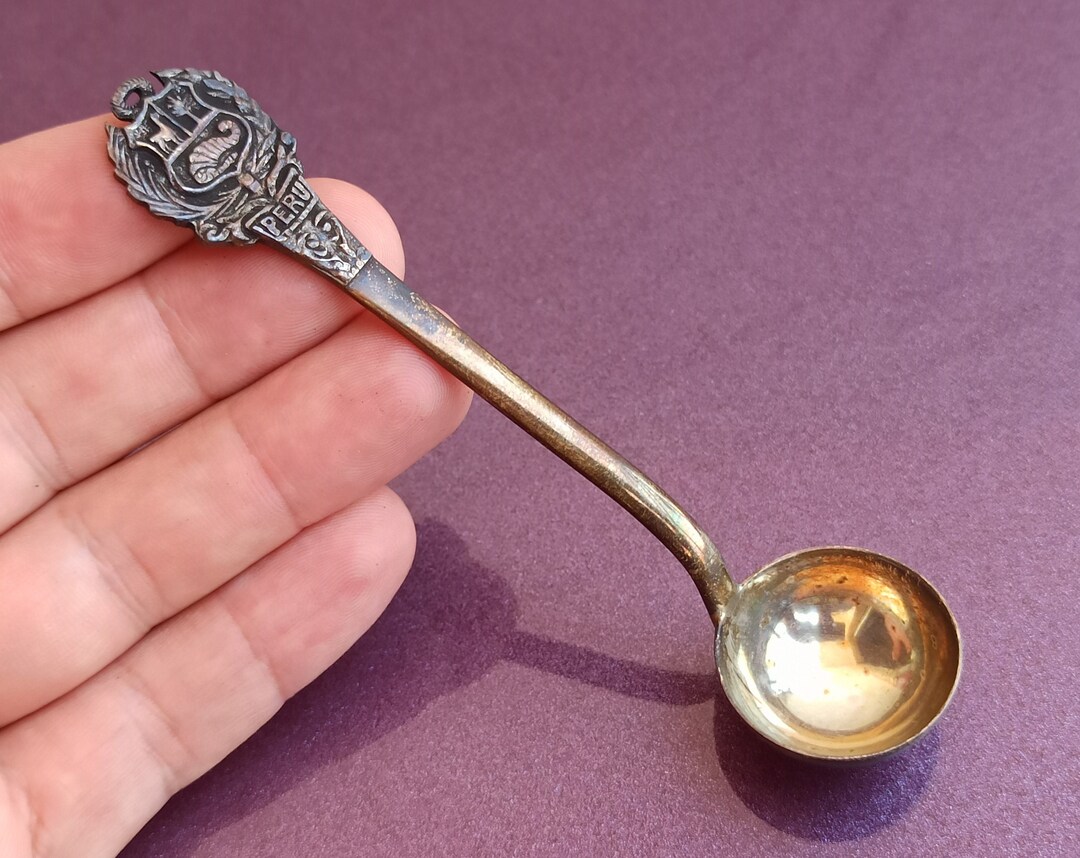 1960 Silver 925 Peru Spoon, Silver PERU Souvenir, Collector Spoon ...