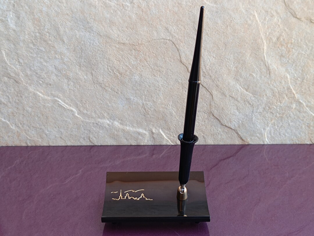 1970 Soviet Fountain Pen on Stand, Collectible Pen, Gift Pen, Gray ...