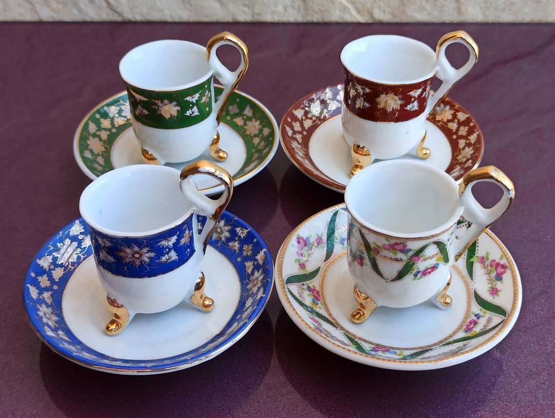 Venezia Gold Collection Cup and Saucer Set of 4, Porcellana Venezia ...