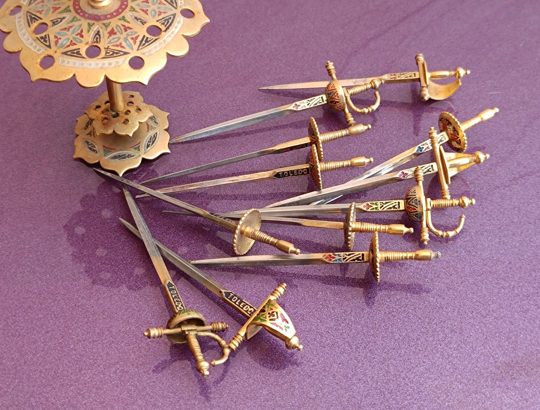 1960 Toledo Cocktail Swords, Vintage Cocktail Skewers, Cocktail Swords ...