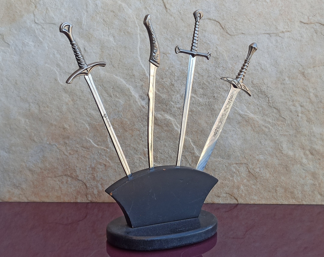 Set of 4 LETTER OPENERS, Bronze Letter Opener, Letter Opener Sword ...