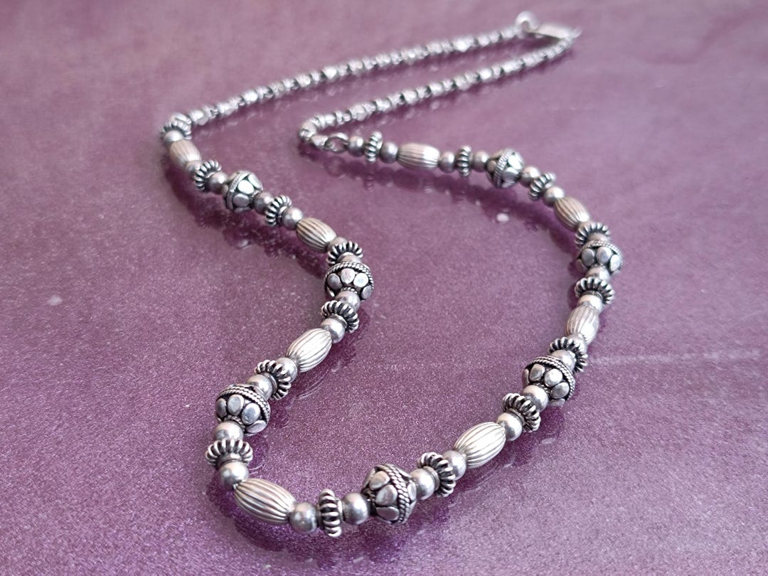 925 Silver Necklace, Silver Necklace, Silver Choker, Retro Silver ...