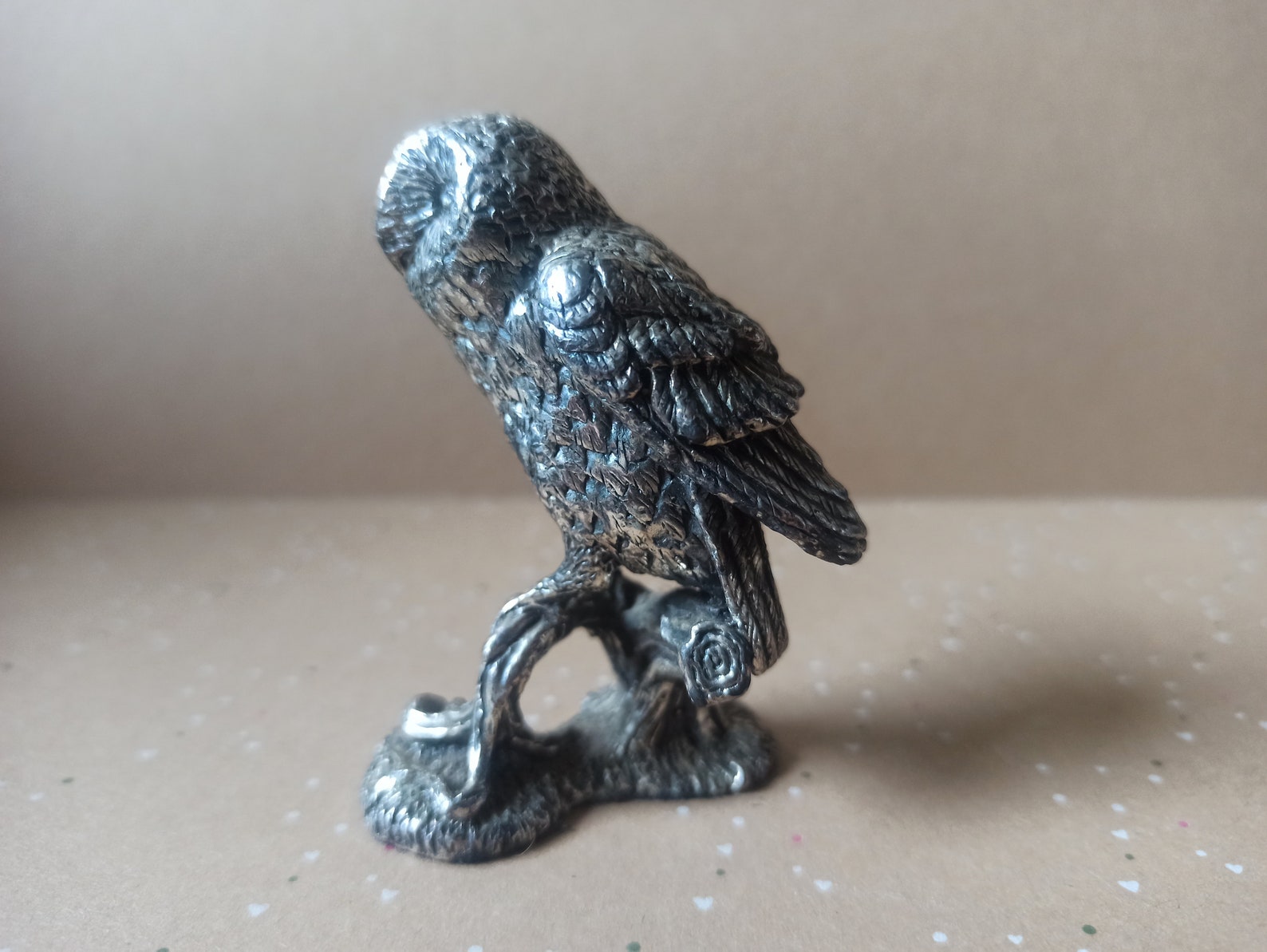 Antique Owl Statue Silvering Owl Figurine Vintage Metal Owl - Etsy