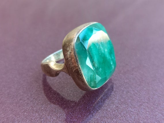 JC Smaragd 925 Silber Ring Vintage Smaragd Ring Smaragd Ring 925 Silber Ring Vintage Ring Antik Silber Ring Smaragd Retro Ring Etsy
