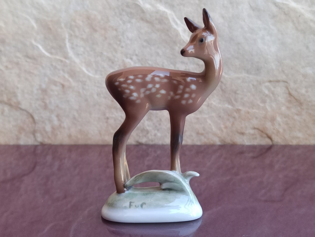 1950s ROSENTHAL Deer, Germany Designer Little Deer, Porcelain Deer ...