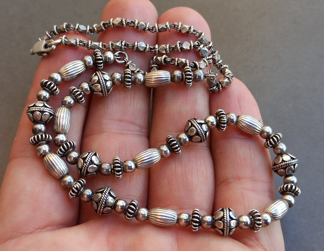 925 Silver Necklace, Silver Necklace, Silver Choker, Retro Silver ...