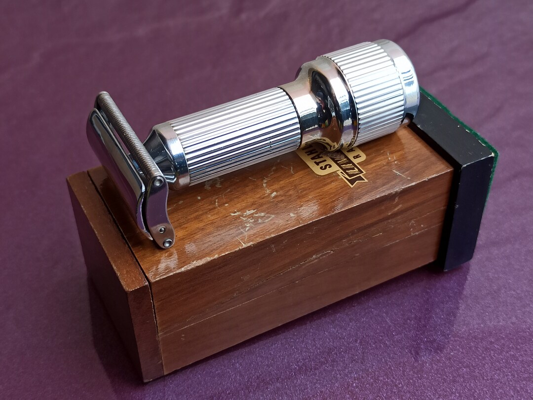 1950 STAHLY Stroke Saver Razor, Injector Safety Schick Razor, STAHLY ...