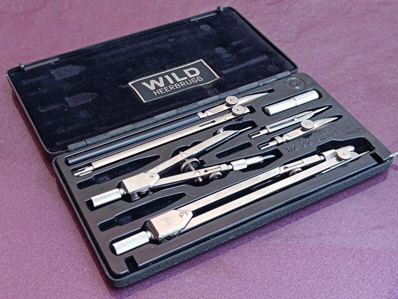 WILD HEERBRUGG Drawing Set, Drawing Tool, Compasses for Drawing, Swiss ...