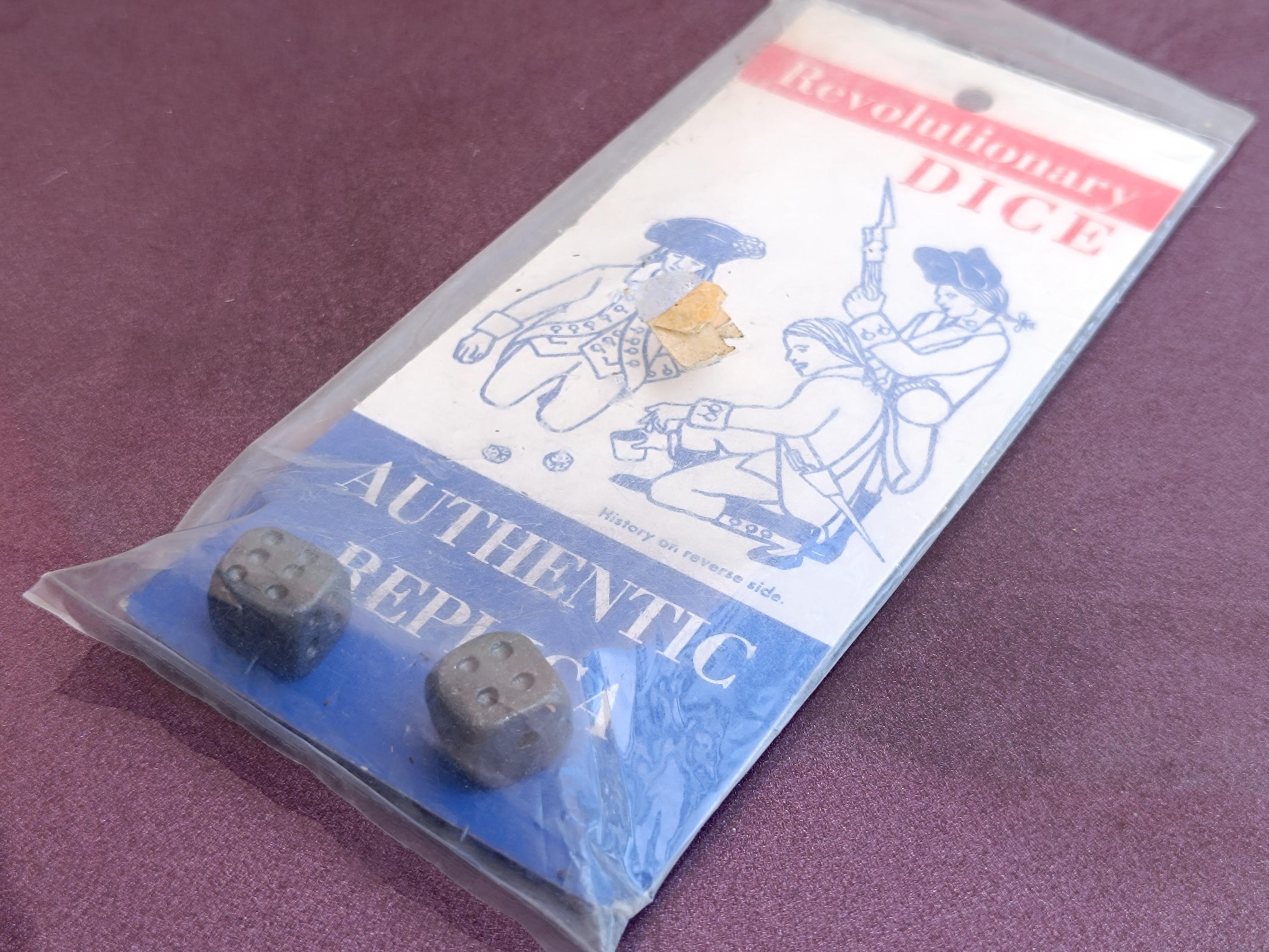 1976 USA Revolutionary DICE Dice Authentic Replica, Vintage Complete ...