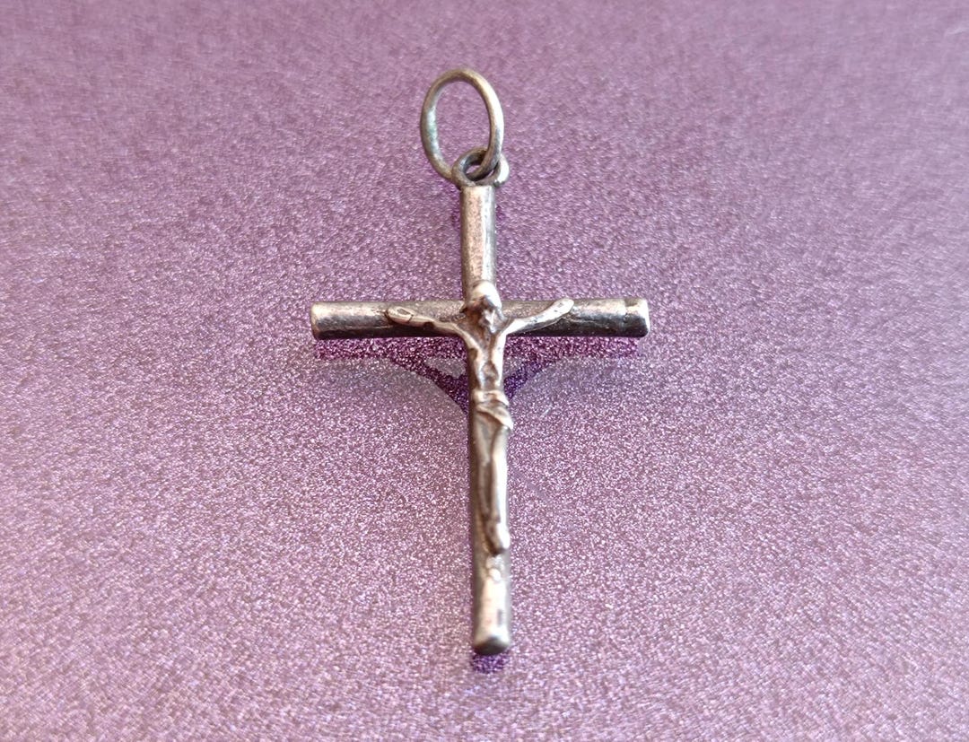 Religious Silver Cross Pendant, Jesus Cross, Religious Cross, Old ...