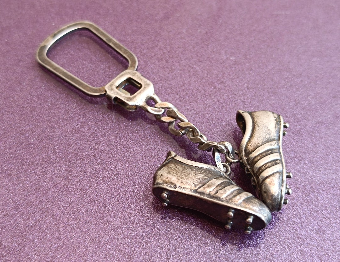 925 Silver Football Boots Keychain, Football Keychain, Boots Silver ...