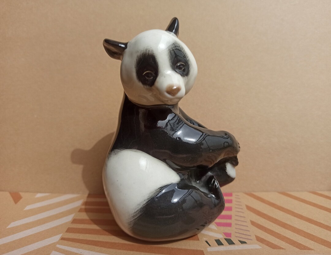 LFZ Lomonosov, LFZ Porcelain Panda Figurine, Ceramic Panda, Collectible ...
