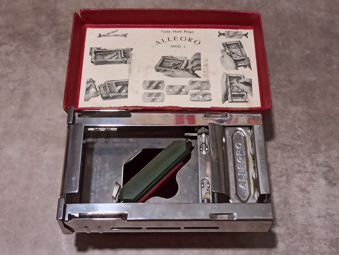1940 ALLEGRO Razor Blade Sharpener, Allegro Blade Sharpener, Antique ...