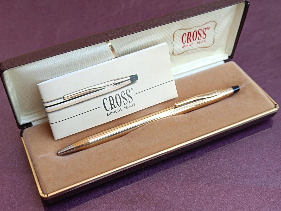 1970s 10k Rolled Gold CROSS Certificated Ballpoint Pen, Cross Ballpoint ...