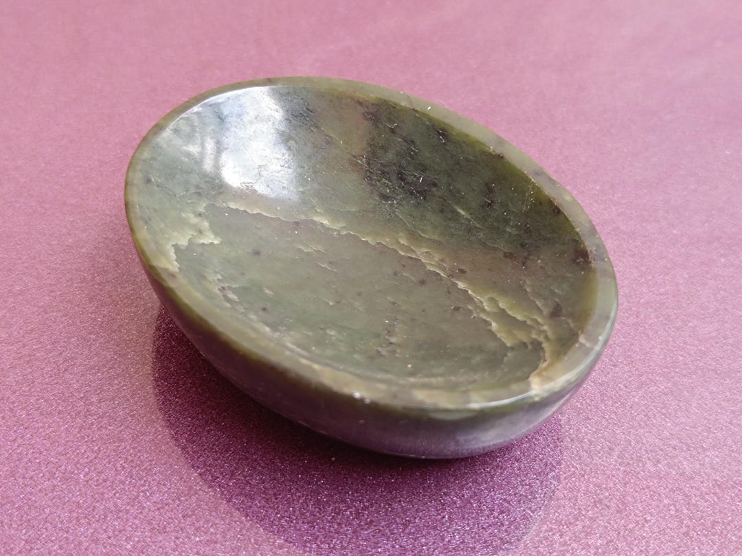 JADE Jewelry Display Dish, Jade Soap Tray, Jade Trinket Dish, Jade ...