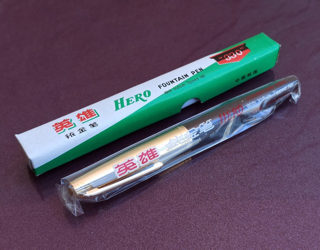 1970 HERO 330 Fountain Pen, Collectible Pen, Gift Pen, Gold Filled ...