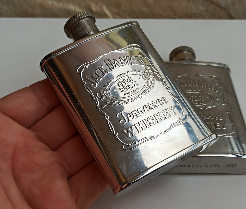 Jack Daniels Flask Vintage Flask Jennessee Whiskey Vintage - Etsy