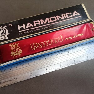 Harmonica Parrot, Vintage Harmonica in Original Box, Blessing Harmonica ...