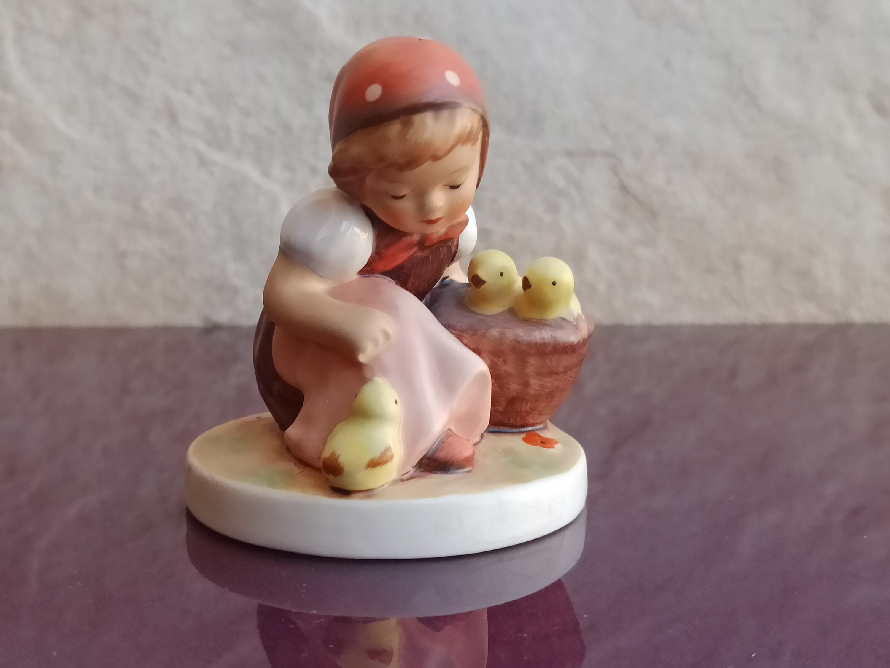 1984th Goebel Hummel Chick Girl Figurine, Antique Ceramic Chick Girl ...