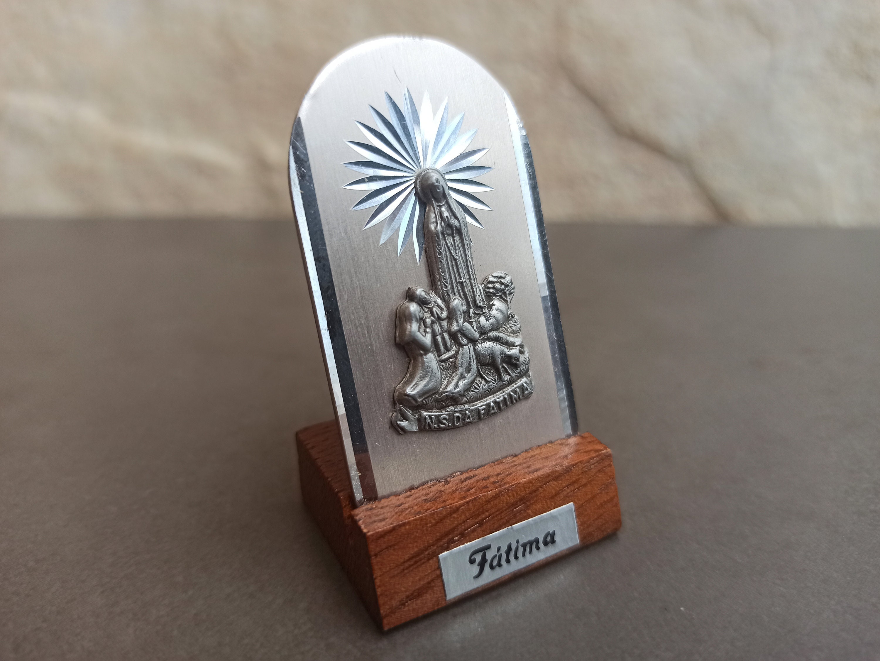 Sculpture Virgin Fatima, Lady Fatima Metal Sculpture, Lady Fatima With ...