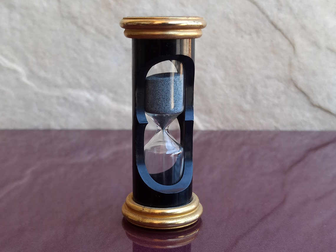 3 Minutes Bronze and Plastic Hour Glass, Gray Sand Timer, Hour Glass ...