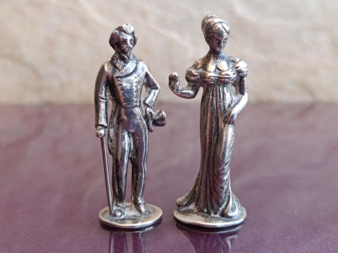 1930s 915 Silver Lady and Gentleman Figures, Silver Figurine, Lady ...
