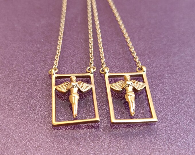 925 DUEROS Guardian Angel Scapular, Silver Angels Necklace, DUEROS ...