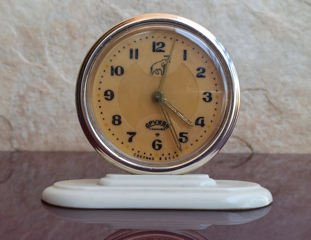 1970 USSR Druzba Clock, Vintage Mechanical, Vintage Friendship Alarm ...
