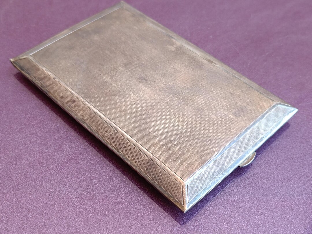 916 Silver Cigarette Case, Vintage Silver Cigarette Box, Old Cigarette ...