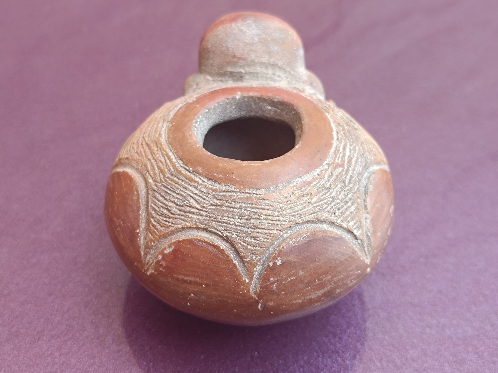 Valdivia Culture Vessel Figurine, Handmade Clay Pre-columbian Figure ...